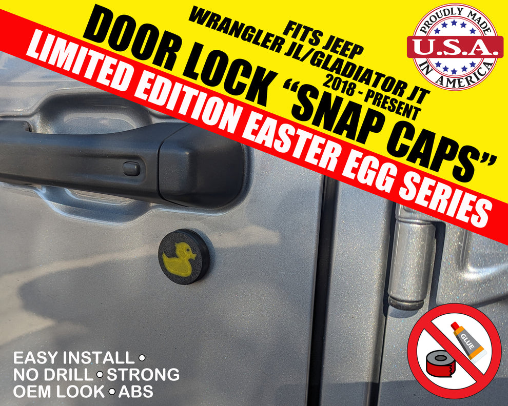 Jeep Wrangler JL/Gladiator JT Door Lock Easter Egg "Snap Caps" **Limit ...